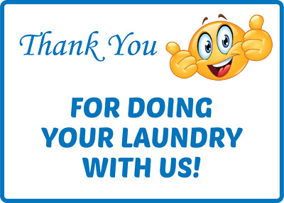 THANK YOU FOR DOING YOUR LAUNDRY WITH US! | Adhesive Vinyl Sign Decal ...