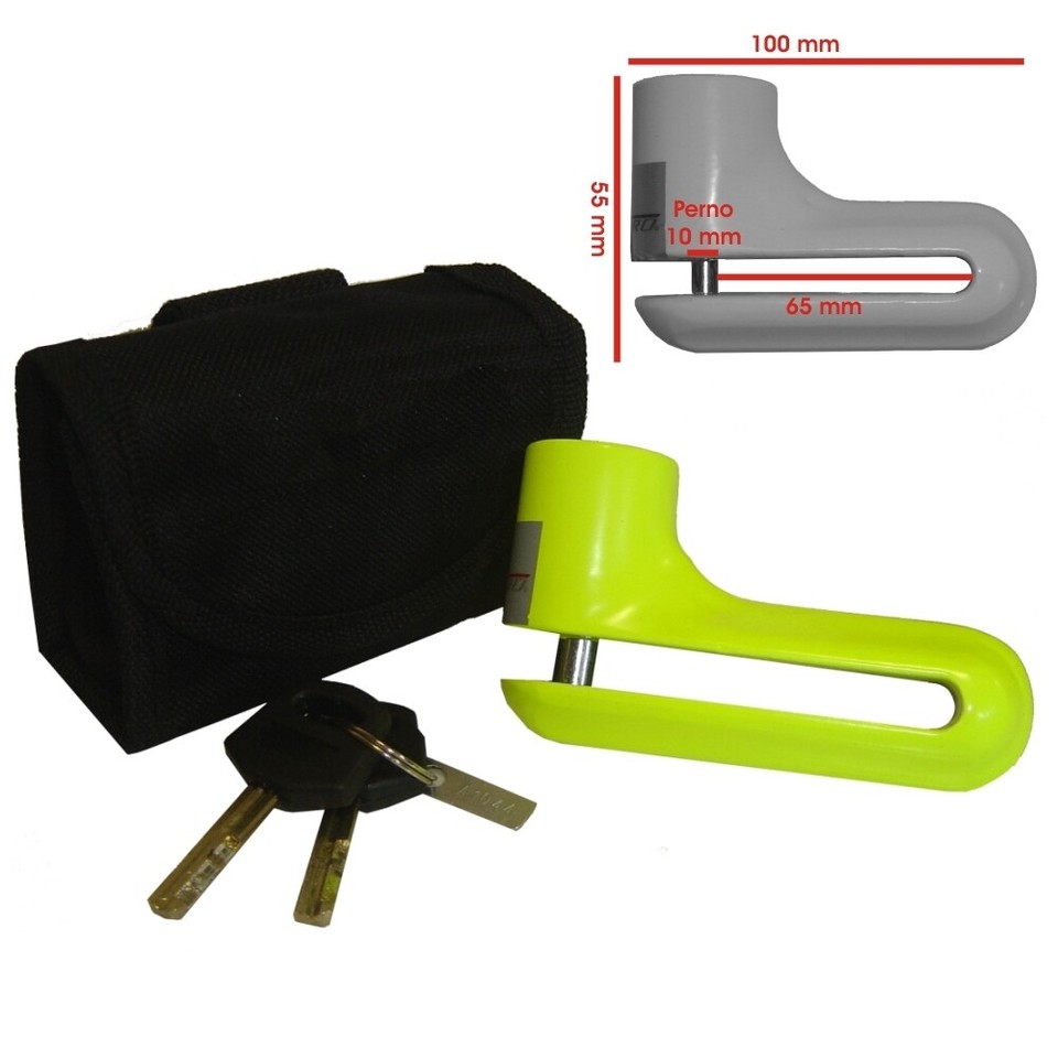 Heavy Duty Security Disc Lock Bike Padlock Motorcycle Biker Bike Yellow ...