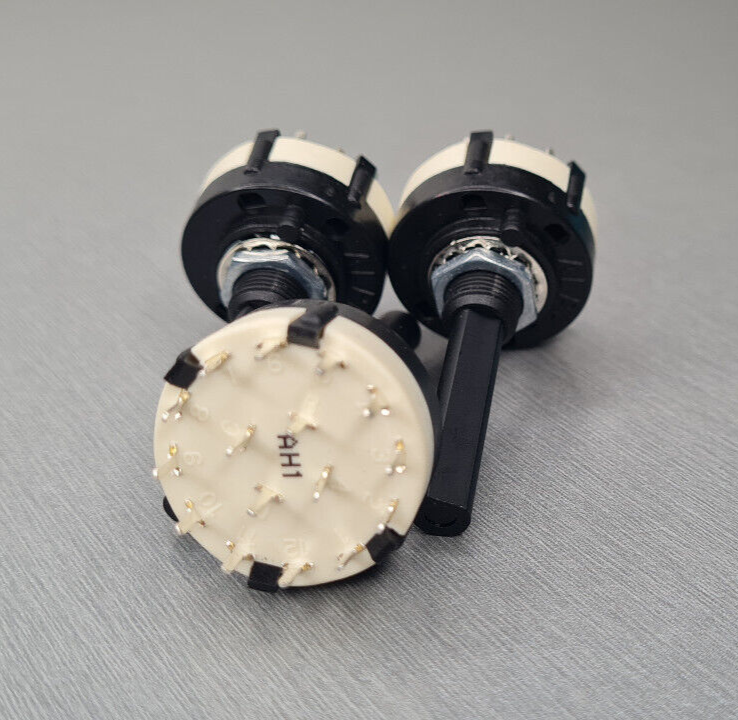 3PCS 4 Pole 2-3 Position PCB Mount Rotary Switch 6.35mm D shaft | eBay ...