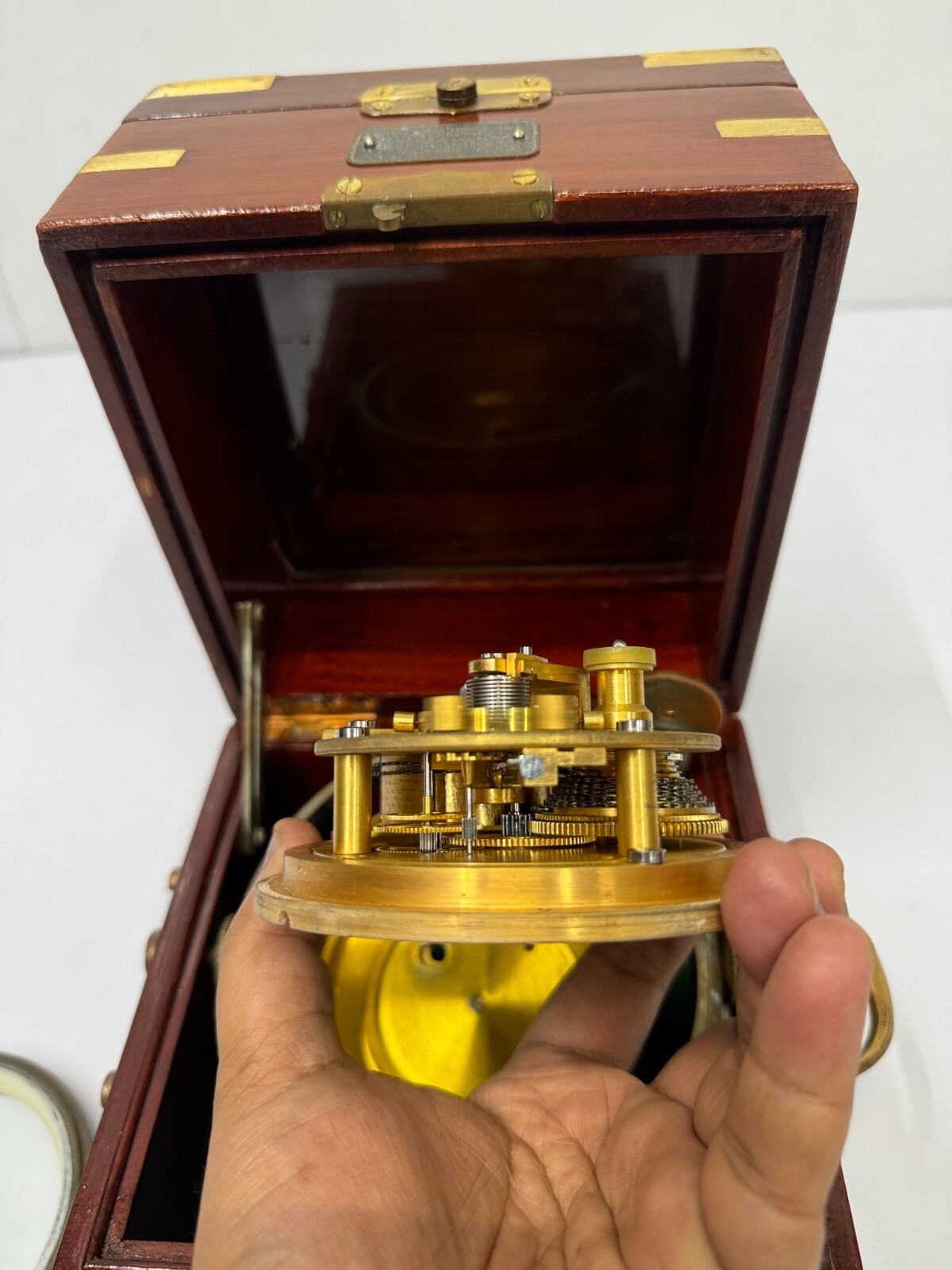 Salvage Marine Antique Mid Century Design Chronometer Box Russian Clock ...