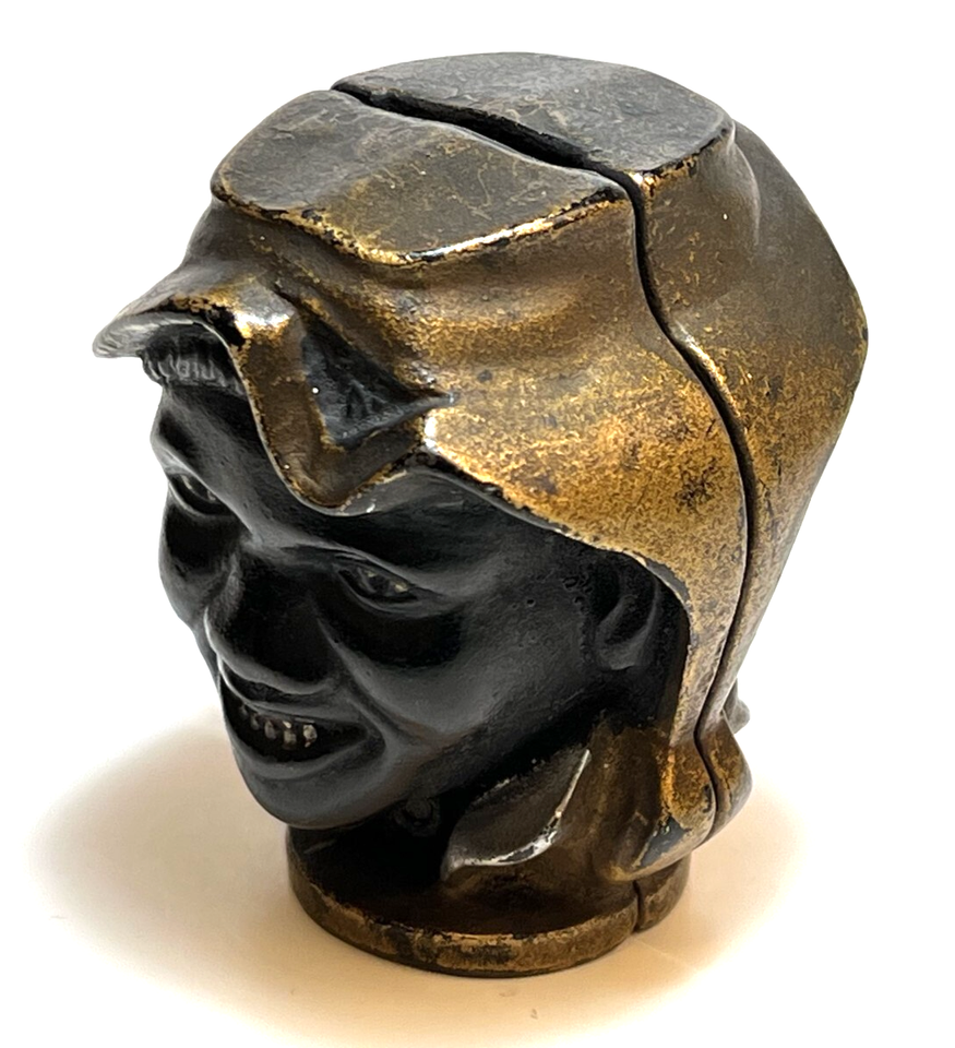ANTIQUE CAST IRON STILL BANK TWO FACED BOY A.C. WILLIAMS -GOOD PAINT | eBay