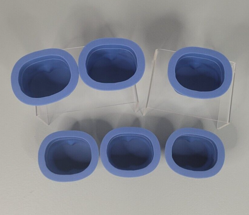 Muffin Tops Silicone Blue Jeans Baking Cups Set Of 6 Bake Small Muffins ...