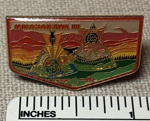 Vintage MIKANAKAWA LODGE 101 Order of the Arrow Flap PIN OA Hat Sash TX ...