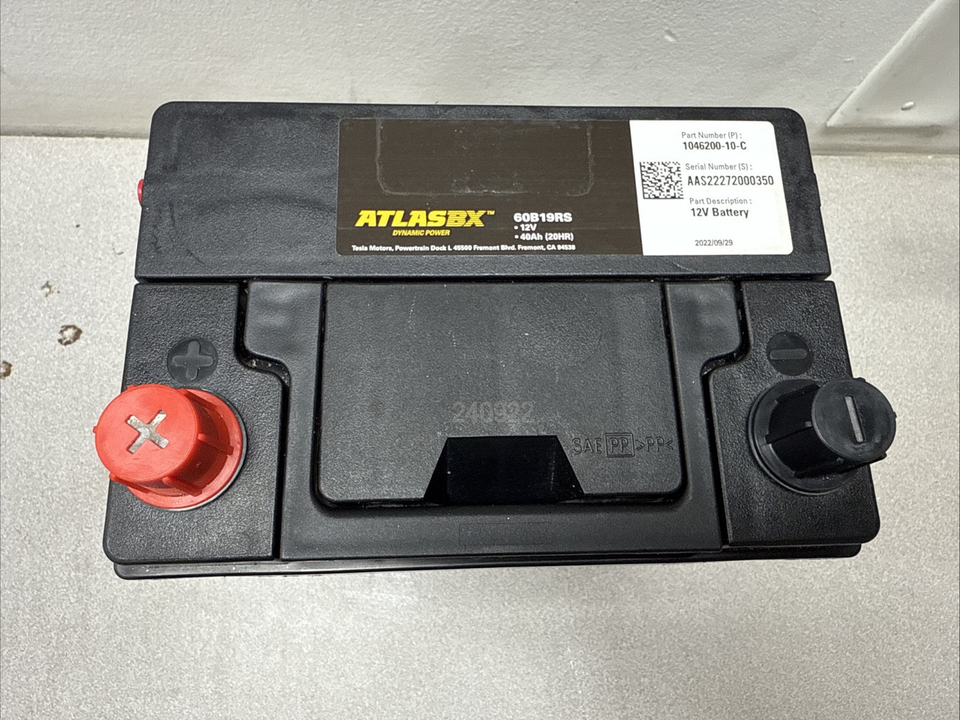 2016-2021 Tesla Model X Battery 12 Volt 40Ah Hankook AtlasBX OEM ...