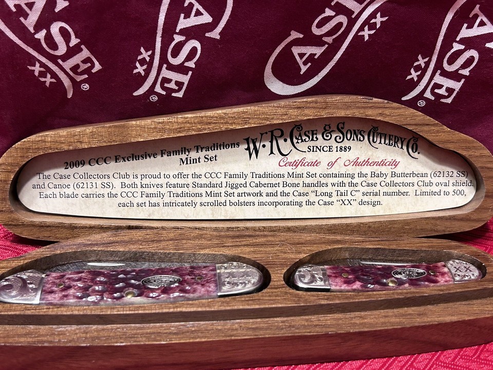 Case Family Traditions CCC Knives Canoe 62131 Baby Butterbean 62132 ...