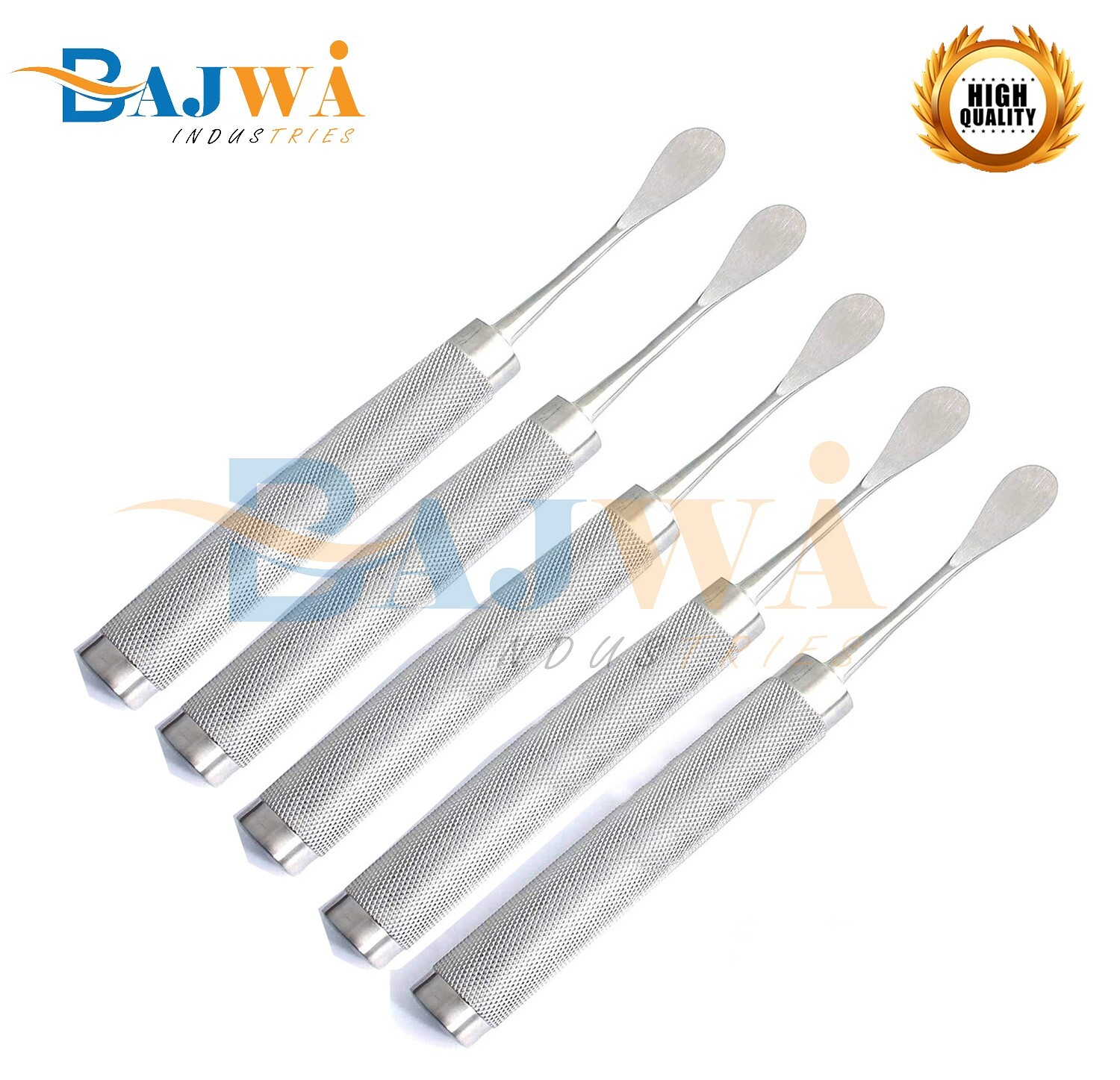 SET OF 5 COBB SPINAL ELEVATOR CURVED 13MM ORTHOPEDIC SURGICAL ...