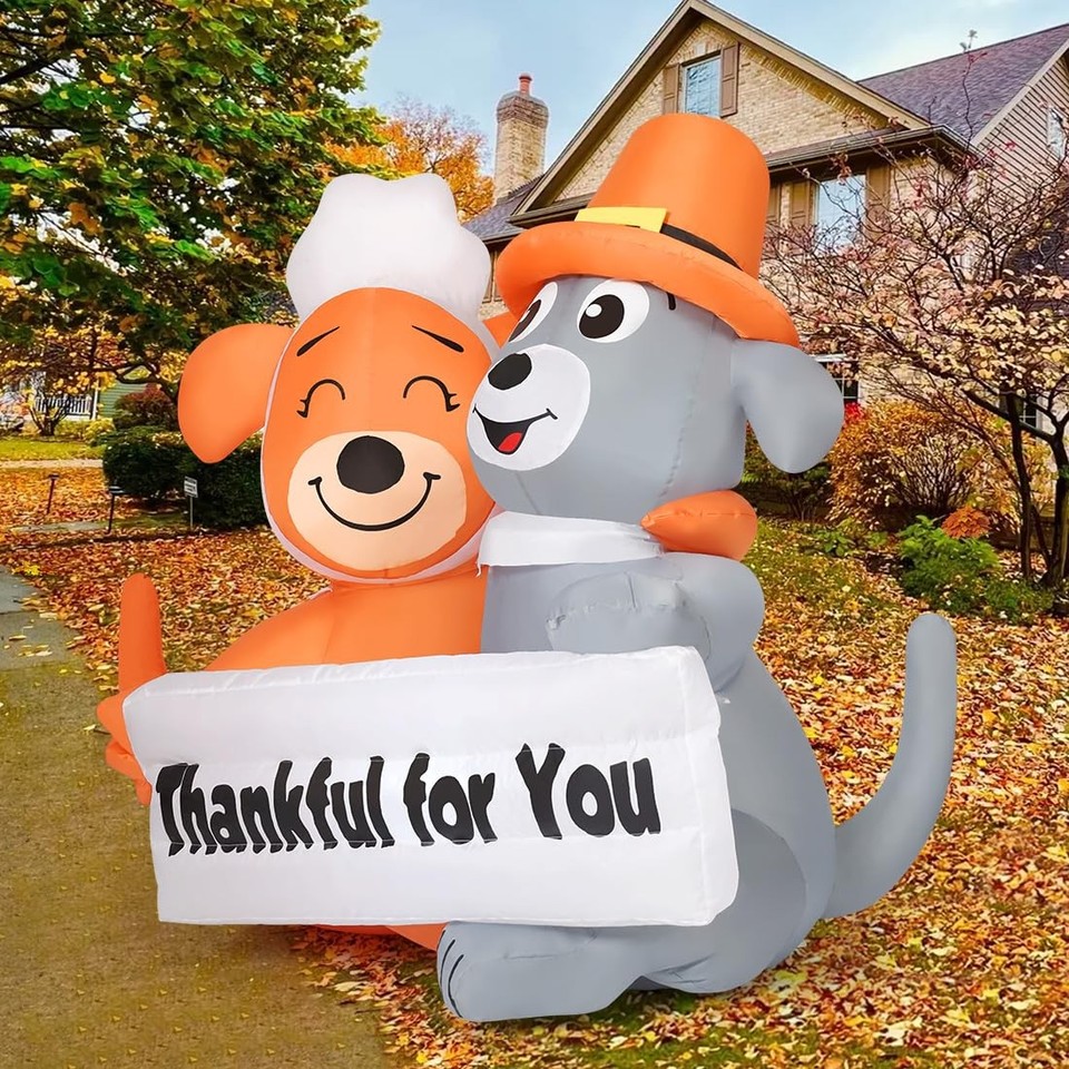 4.3FT Thanksgiving Decorations Outdoor Fall Inflatables with Built-in ...