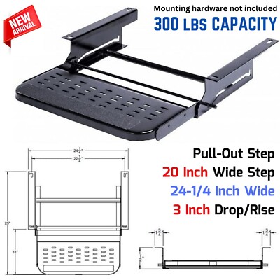 Low Profile RV Single Step for Enclosed/ Cargo Trailer Frame Mount Van ...
