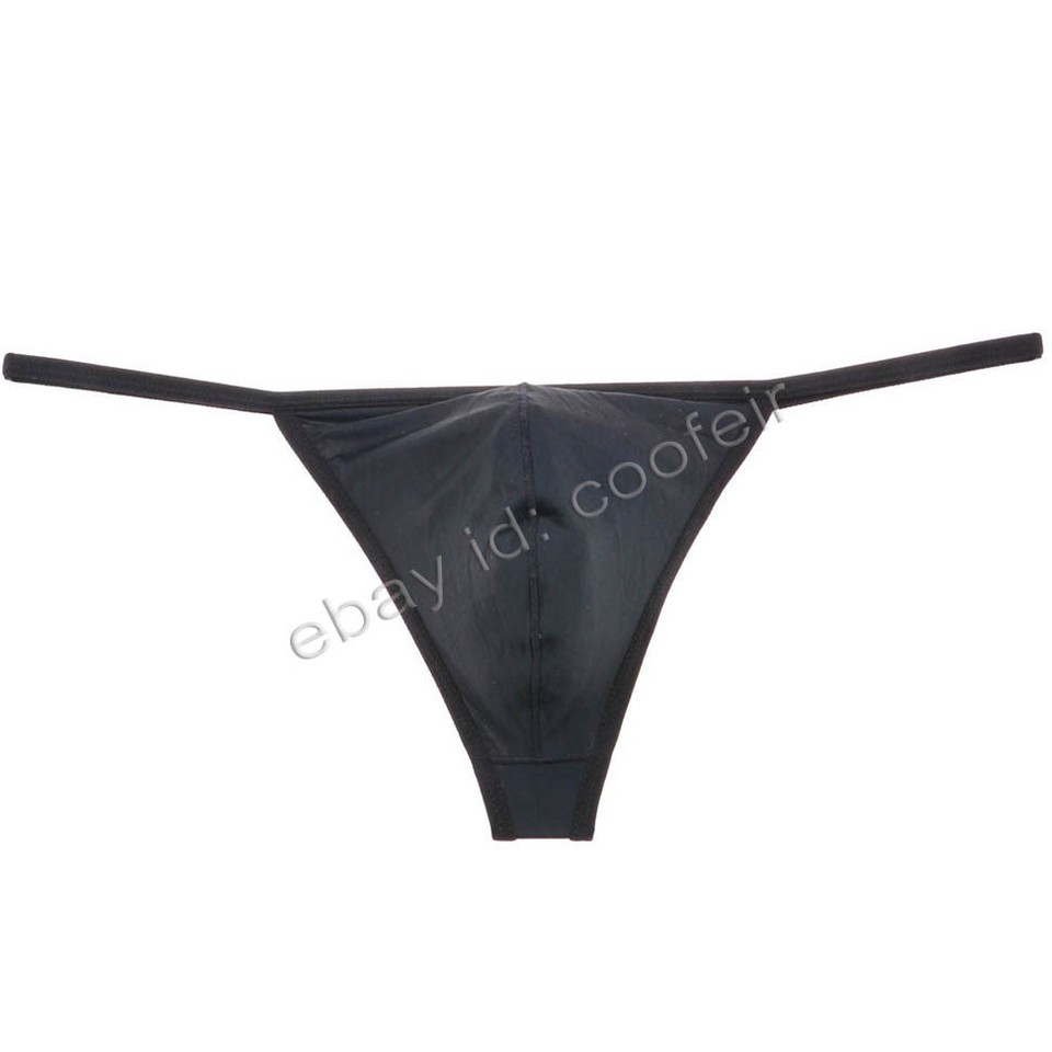 Stretchy Micro Thongs Men Bikini G-Strings Silky Tangas Micro Brief ...