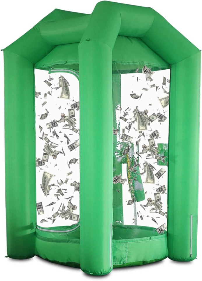 NEW Inflatable Money Machine Booth Inflatable Cash Cube Machine W/Air ...