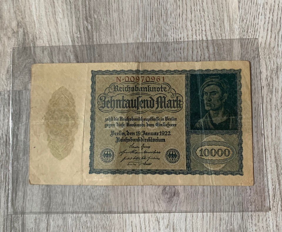 1922 Germany 10000 Mark Deutschland Reichsbanknote Reichsmark Note | eBay