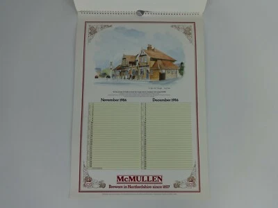 Pub Calendar Brewery McMullen Breweriana | Grelly UK