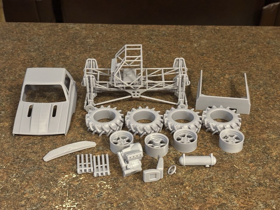 1/25 3d Printed Resin Mud Racing Truck Model Kit Unpainted Unassembled ...