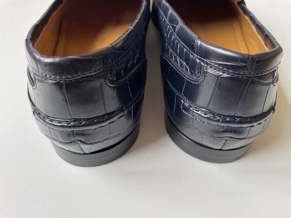 GUCCI Mens Genuine Alligator Jordaan Horsebit Loafers Size 8G, US 8.5 ...