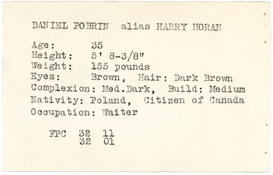 Daniel Pobrin alias Harry Horan orig Portland Police Mug Shot Photo | eBay