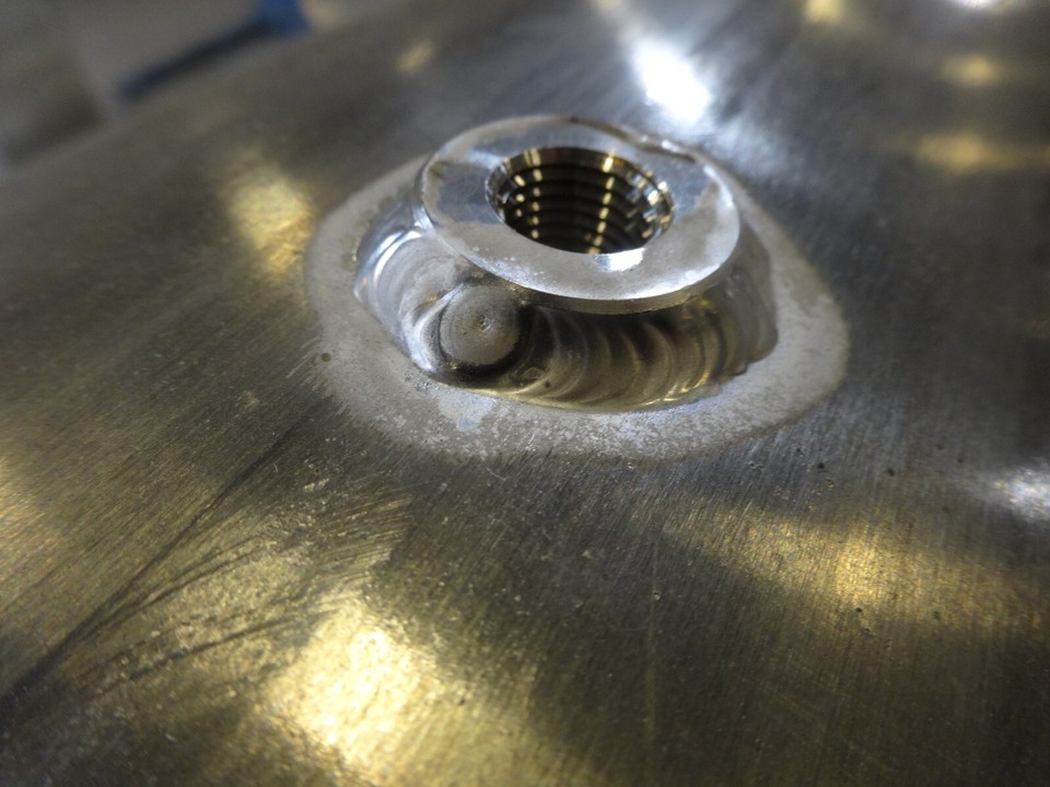 Aluminum Bung Drain Plug w/Brass Plug Pontoon Boat Vessel Gas Tank Oil ...