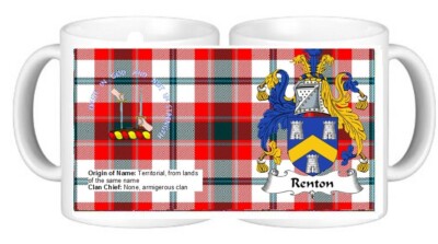 Scottish Clan Renton Scotland With Crest Coat of Arms Ceramic Mug | eBay