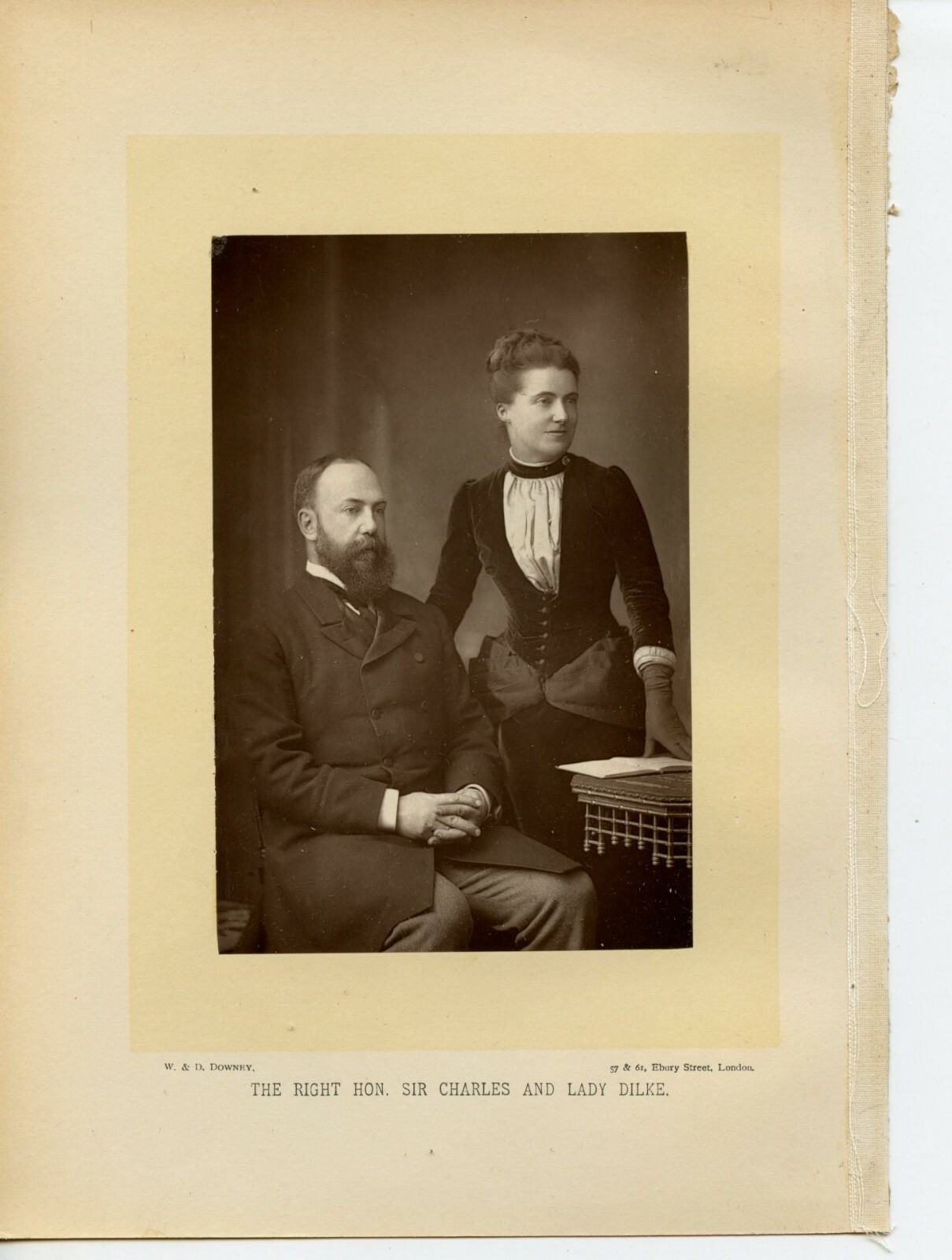 Vintage Cabinet Card by W & D Downey Sir Charles Dilke, 2nd Baronet ...