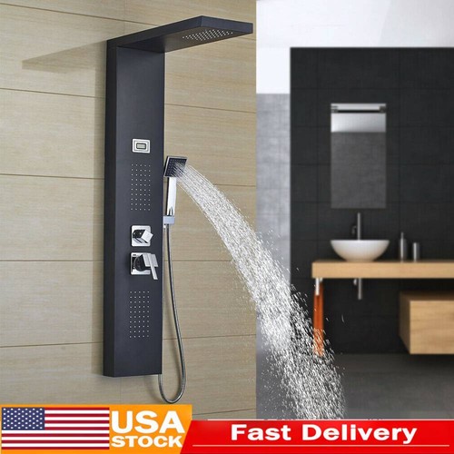 Digital Display Shower Panel Stainless Steel Bath Shower Faucet Set ...