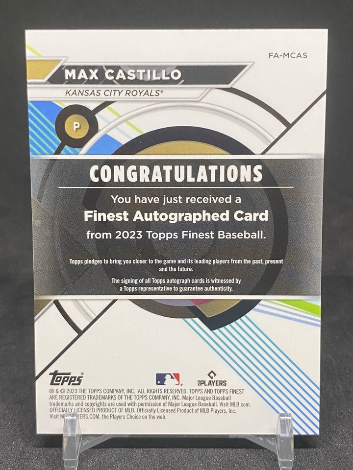2023 Topps Finest Max Castillo On Card Auto RC #FA-MCAS Refractor ...