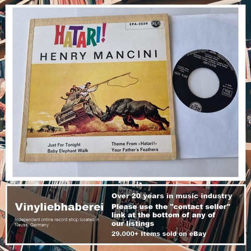 Henry Mancini - Hatari!/ Baby Elephant Walk 7'' Vinyl EP Germany | eBay ...