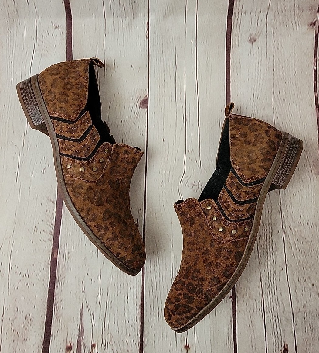 Collection By Clarks Trish Bell Leopard Print Suede S… - Gem