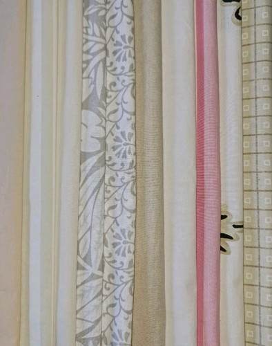 FABRIC REMNANTS x 10 Neutral Fabrics 17" x 13" Craft Sewing DIY ...