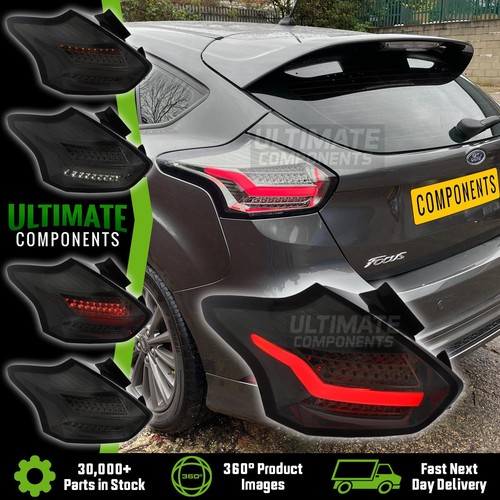 Ford Focus Mk3 2014-2018 LED Bar Smoked Sequential Dynamic Upgrade Rear ...