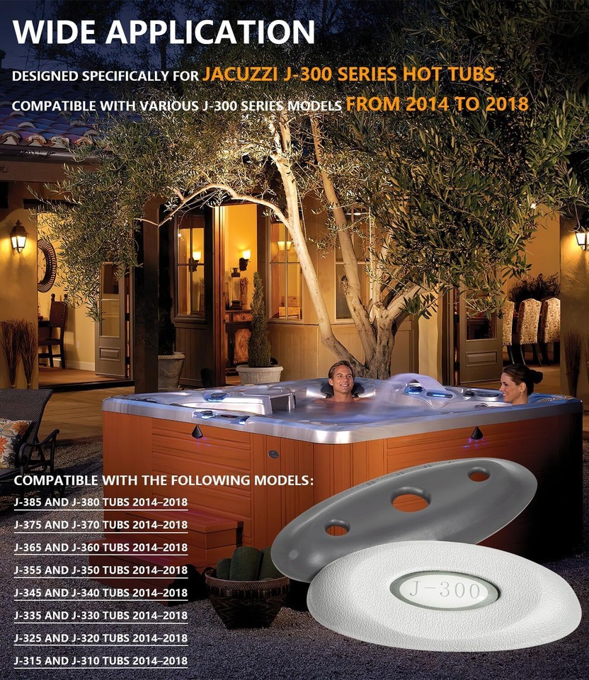 4X 2472-824 Hot Tub Oval Pillow Set + Insert for 2004–2018 Jacuzzi J ...