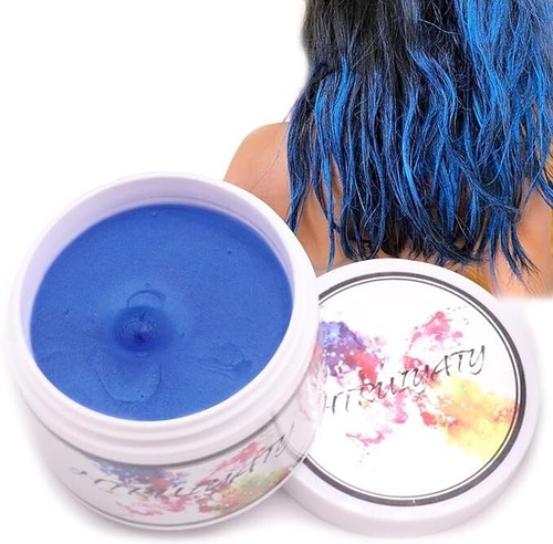 Blue Hair Wax Colour Temporary DIY Washable Hair Dye Non Permanent Hair ...