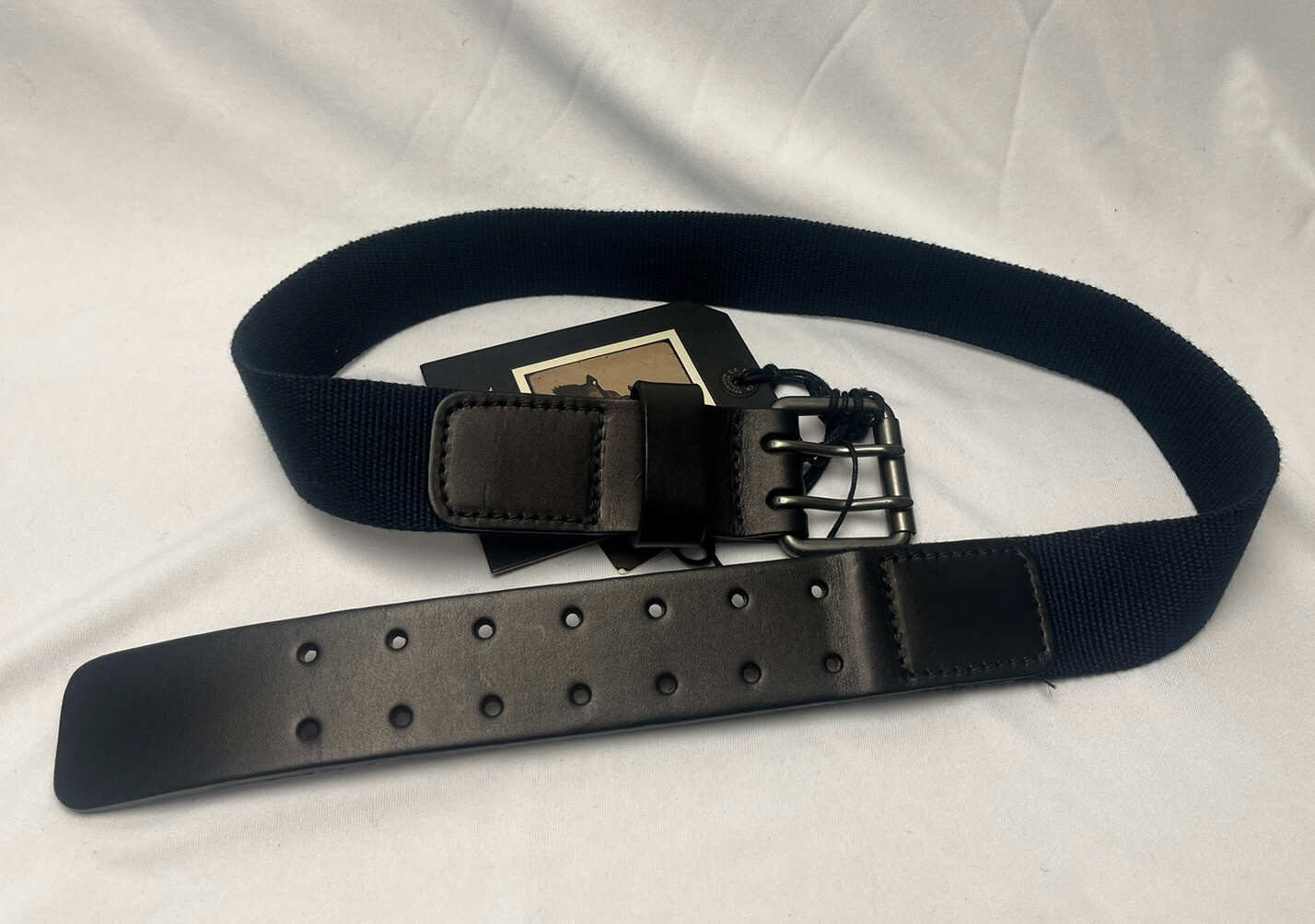 Filson Workshop Canvas Belt 20175878 MADE IN USA Navy Brass Bridle ...