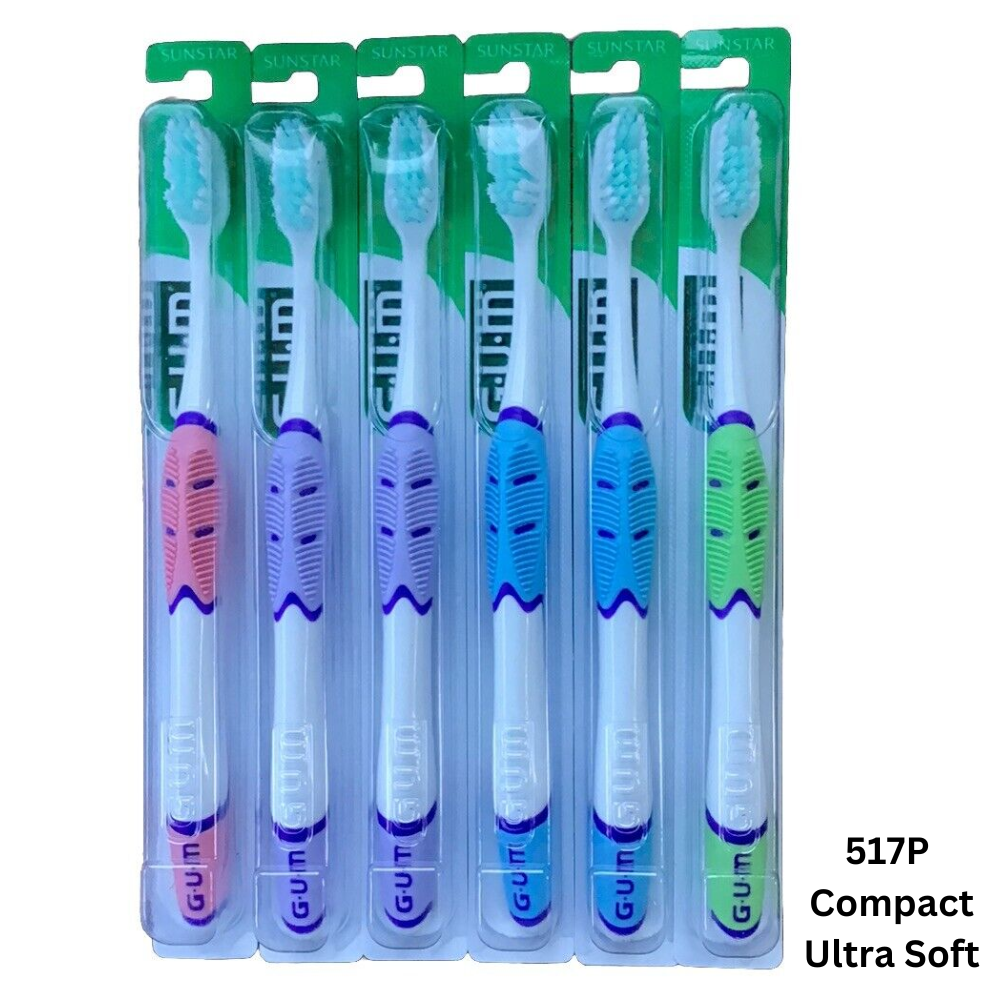 517: GUM Technique Sensitive Care Toothbrush, Compact Ultra Soft, 6 ...