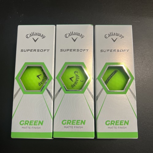 3 Sleeves (9 Balls) BRAND NEW Callaway SuperSoft Matte Green Golf Balls ...