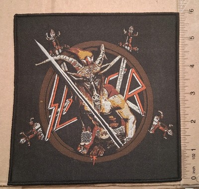 Slayer Show No Mercy Black Border Woven Patch Big Size 6x6 Inches | eBay