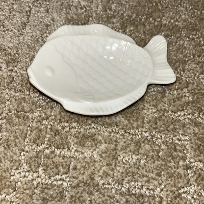 Nantucket Seafood Fish Shaped Trinket Dish, 4x2.75’ Tea Bag Lemon Slice ...