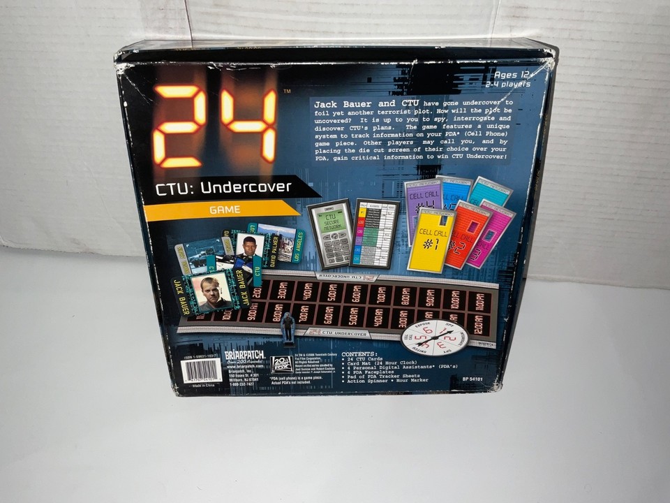 BRIARPATCH 24 CTU UNDERCOVER GAME EXCELLENT PREOWNED NEVER PLAYED ...