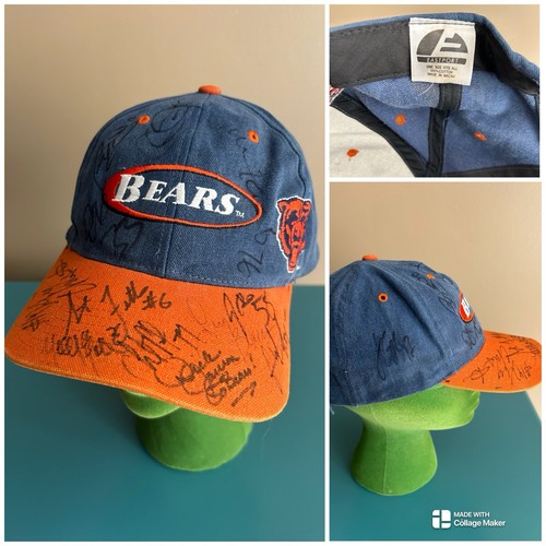 SIGNED Vintage Eastport Chicago Bears Strapback NFL Team Embroidered ...