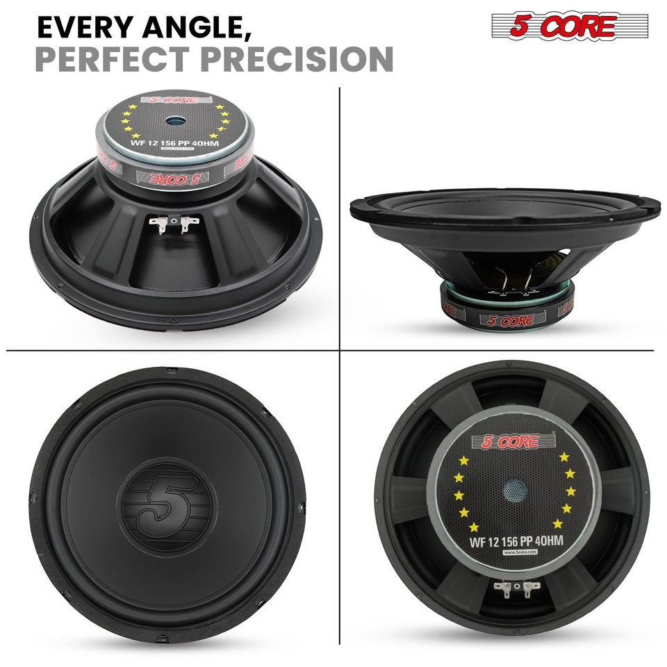 5 Core 12 Inch Subwoofer 400W Car Audio 4Ohm Deep Bass Sub Woofer Loud ...