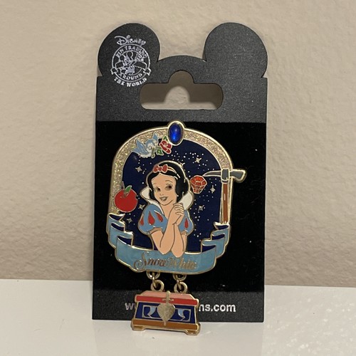 Disney Princess Icon Snow White Dangle Pin 46530 Huntsman Jeweled Heart ...