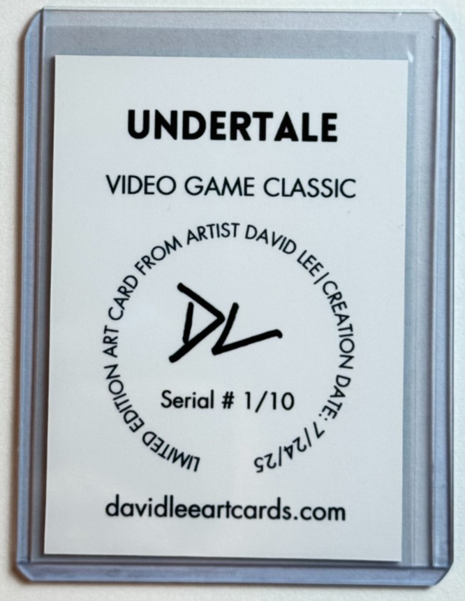 Undertale Limited Edition Artist Signed "Video Game Classic" Trading ...