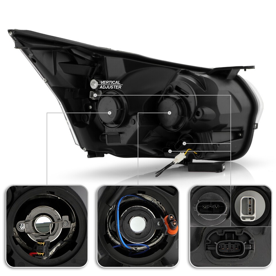 For 2015-2023 Ford Transit 150 Halogen Type Black LED Tube Projector ...