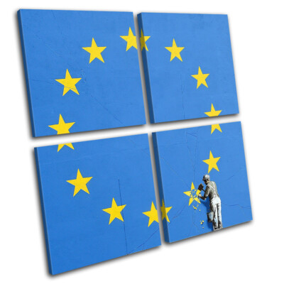 EU Graffiti Brexit Urban Banksy Street MULTI Leinwand Kunst Bild ...