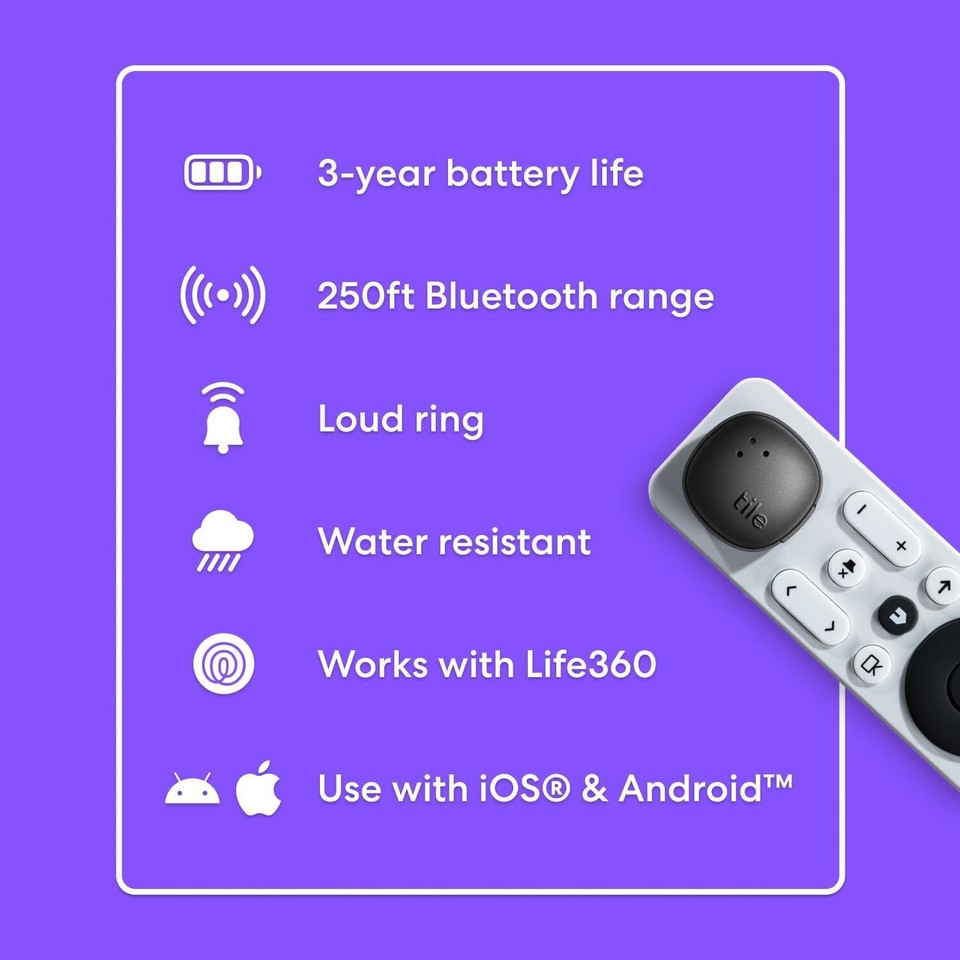by Life360 Sticker Small Bluetooth Tracker, Remote Finder and Item ...
