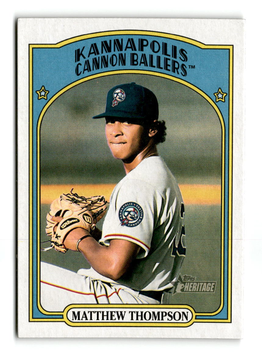 2021 Topps Heritage Minor League Matthew Thompson #164 Kannapolis ...