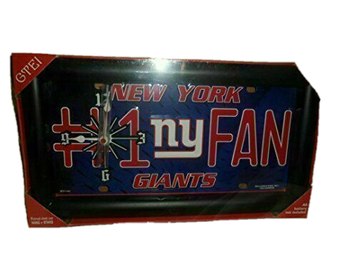 GTEI Sport Fans License Plate Quarts Wall Clock New York Giants | eBay