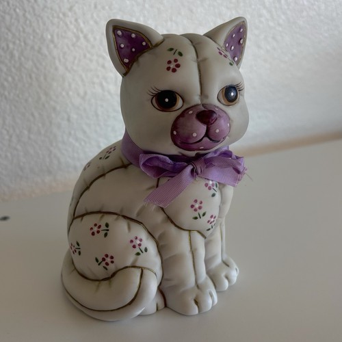 Geo Z Lefton Vintage 1987 Ceramic Quilted Patchwork Cat Figurine 01650 ...