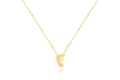 14K YELLOW GOLD BABY FEET NECKLACE. | eBay
