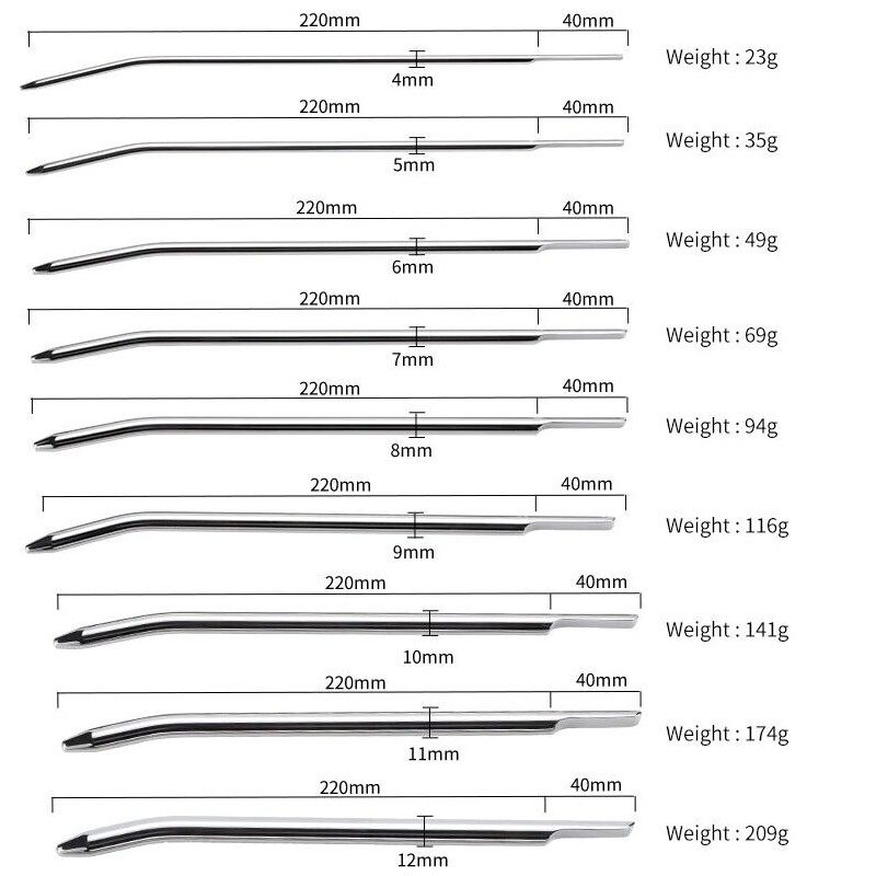 Metal 4-12mm stretcher Sounding Stainless Steel Long Insert penis ...