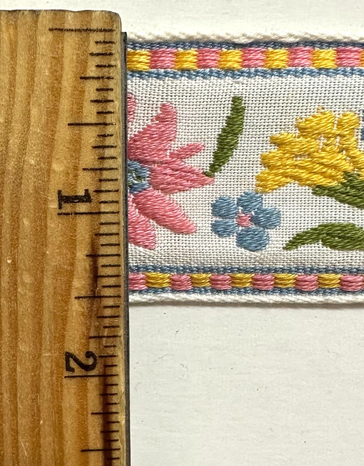 1-3/4" Floral Jacquard Woven Ribbon Trim - 8 Continuous Yards! | eBay