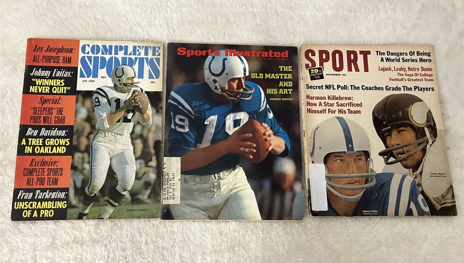 1965 1969 1972 Sports Illustrated Complete Sport BALTIMORE COLTS Johnny ...